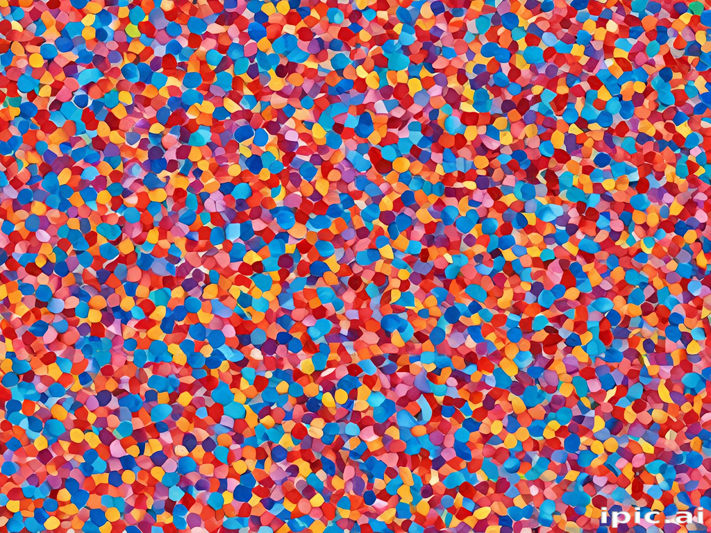 Colorful Abstract Pattern of Overlapping Shapes Creating a Vibrant ...