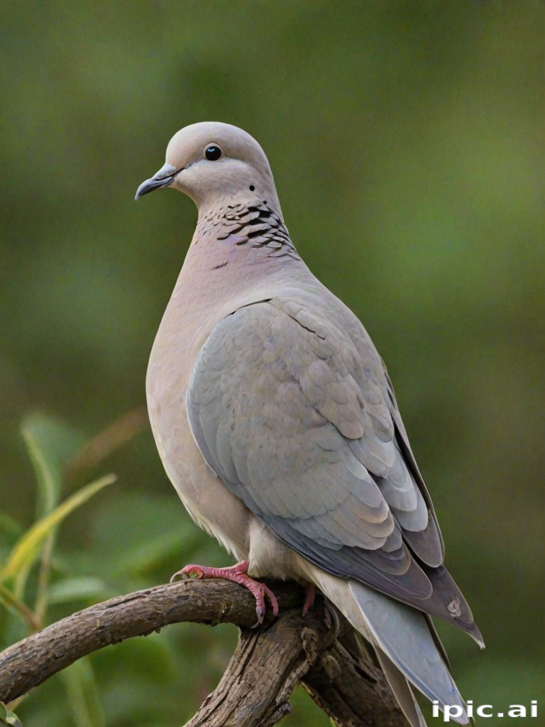 A Beautiful Dove Perched Gracefully on a Branch Surrounded by Nature.