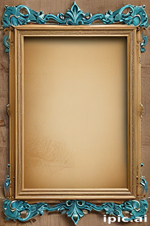 Elegant Vintage Frame with Intricate Design Ready for a Beautiful Artwork
