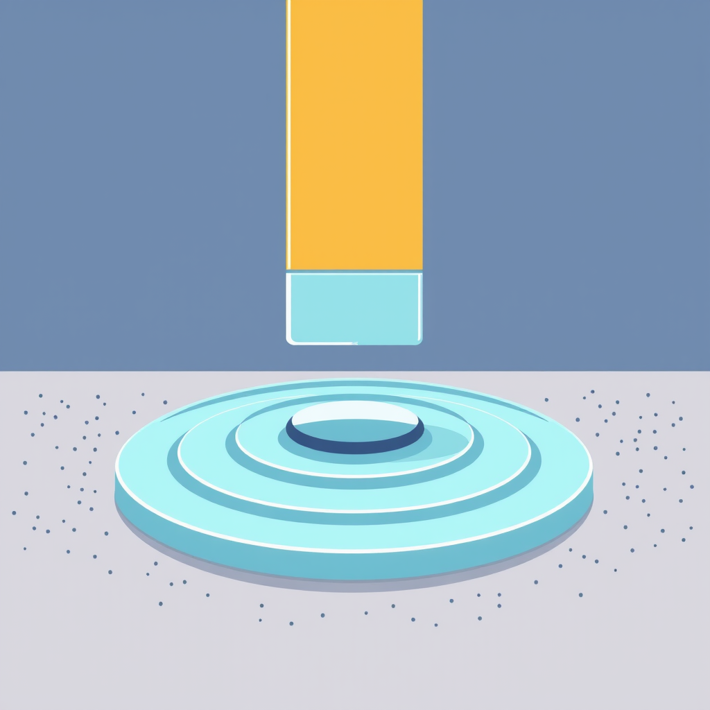 A Vibrant Illustration of a Circular Ripple Effect Created by a Droplet.