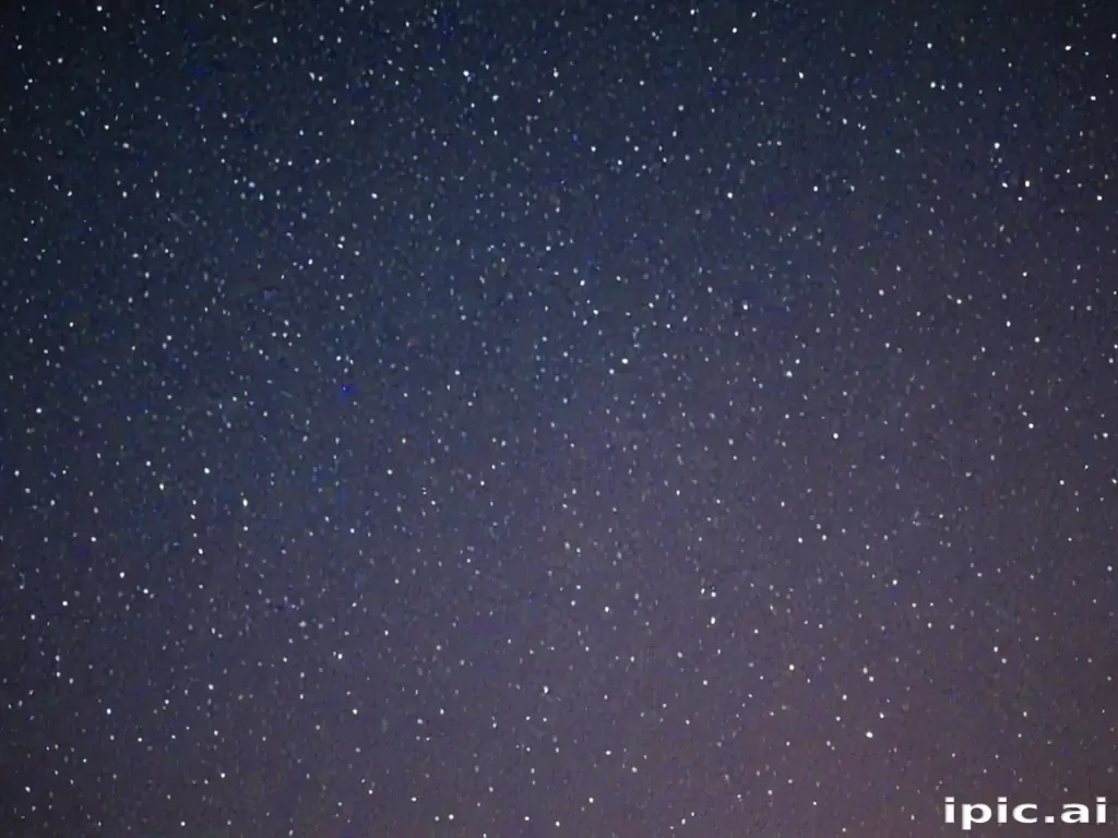 Starry Night Sky Filled with Distant Celestial Bodies and Twinkling Lights