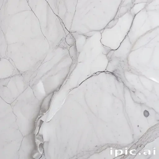 Elegant White Marble Surface with Subtle Gray Veins and Texture.