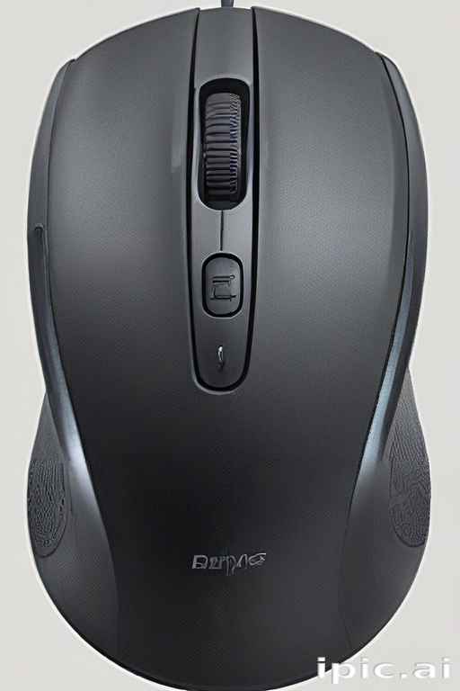 Stylish and Ergonomic Black Computer Mouse with Smooth Scroll Wheel Design