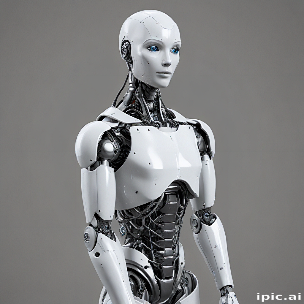 Futuristic Humanoid Robot with Sleek Design and Advanced Technology ...