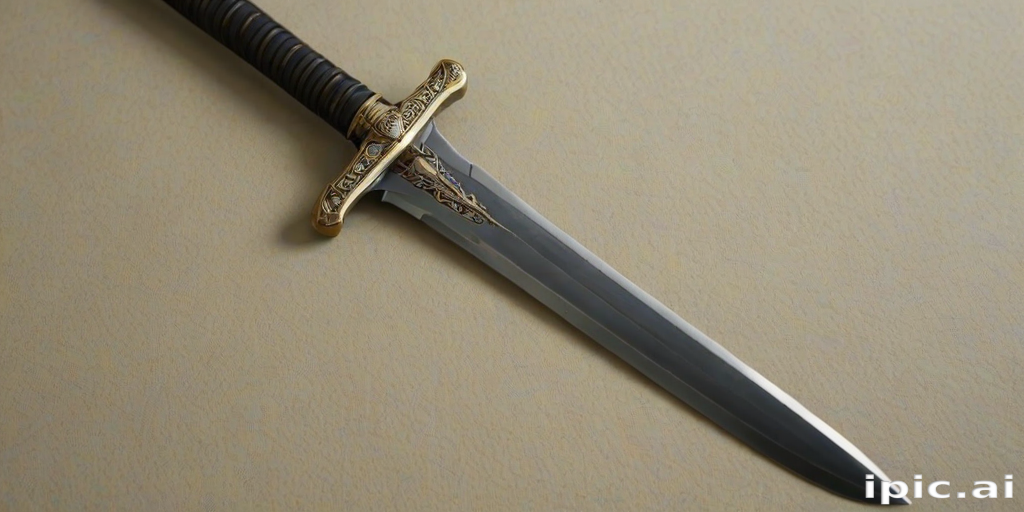 Intricately Designed Sword with a Beautifully Crafted Handle and Blade