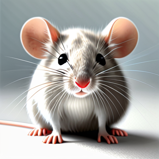 nice, realistic, white litle mouse who have human body and who is in ...