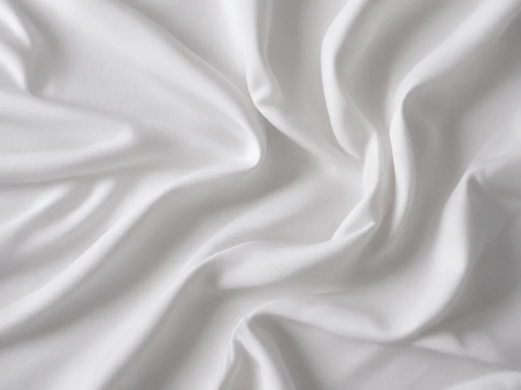 Soft, Flowing White Fabric with Elegant Drapes and Subtle Texture