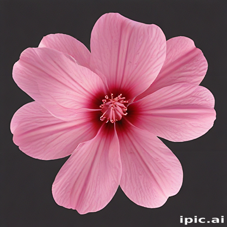 Delicate Pink Flower with Intricate Petals and Vibrant Central Stamen