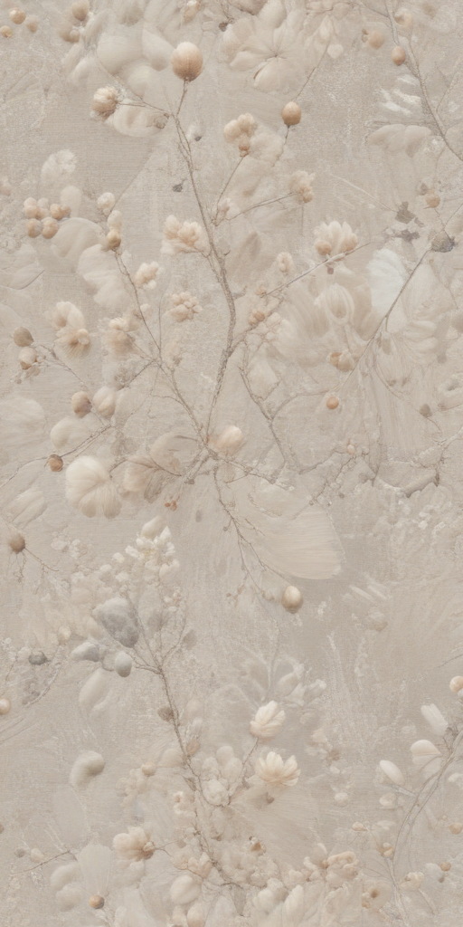 Delicate Floral Pattern with Soft Earth Tones and Subtle Textures