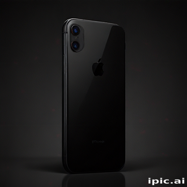 Stunning Black Apple iPhone 11 Showcased Against a Dark Background