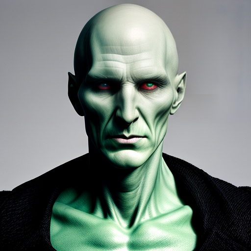 Draw me Voldermort without the nose from Harry Potter, in portrait ...