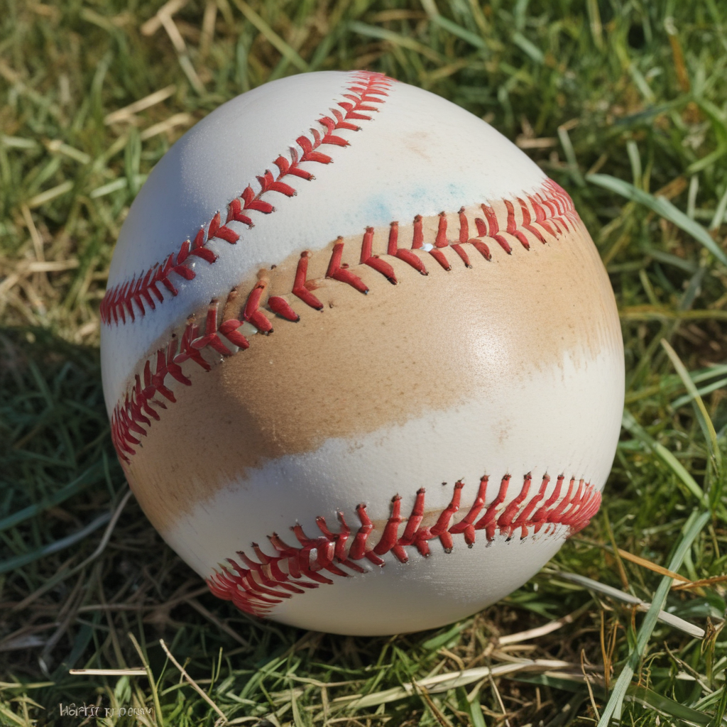 a baseball is wrapped like an Easter egg