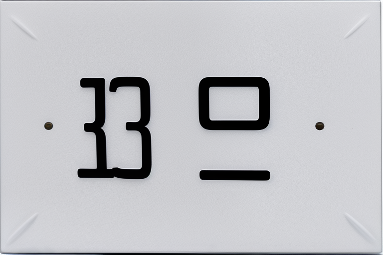 Unique Display of Numbers and Symbols on a Minimalist White Background