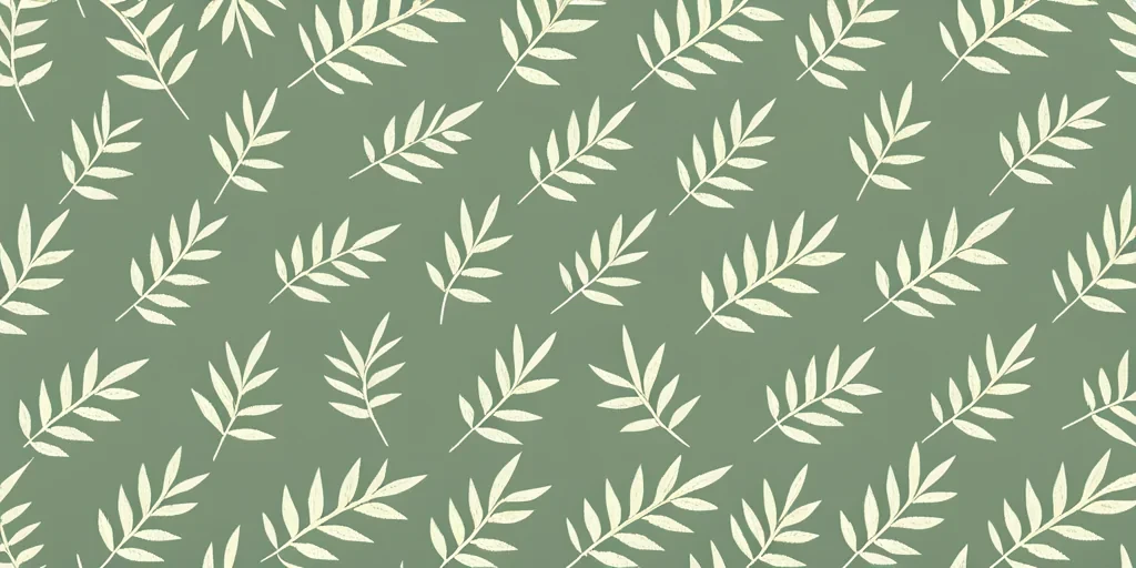 Delicate Leaf Patterns on a Soft Green Background for Elegant Design
