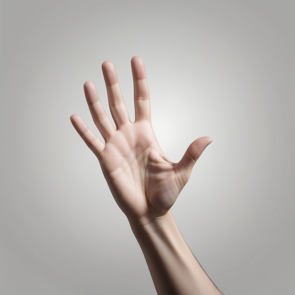 An Outstretched Hand Reaching Toward Light in a Soft Background