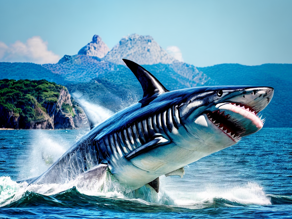 A scene from the movie Jaws in which the shark attacks the boat on the ...