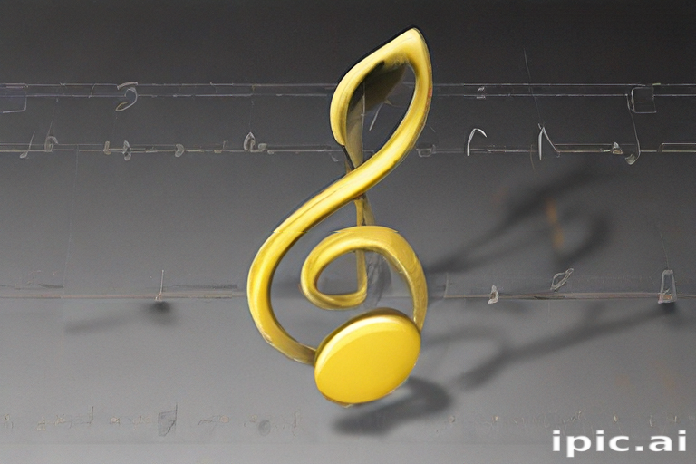 A Bright Yellow Treble Clef Symbolizing the Joy of Music Creation.