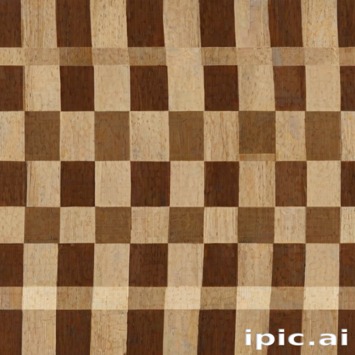 Intricate Wooden Checkerboard Pattern with Various Shades of Brown and ...