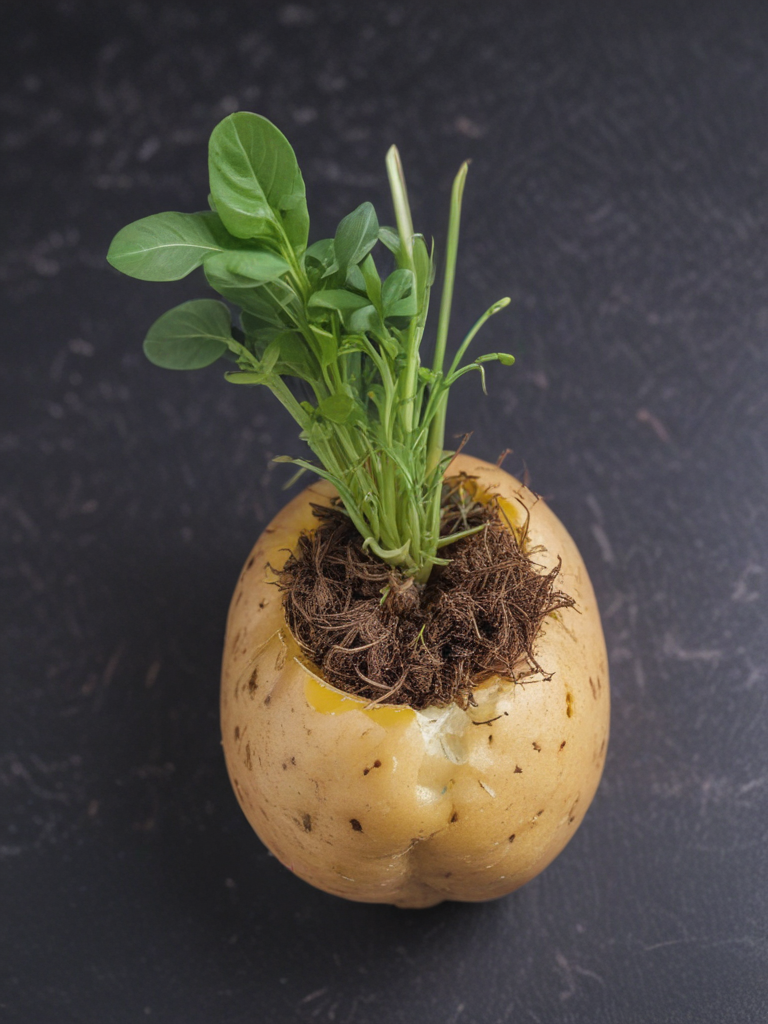 potato with sprouts coming out