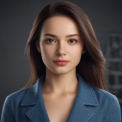 Android female portrait photorealistic