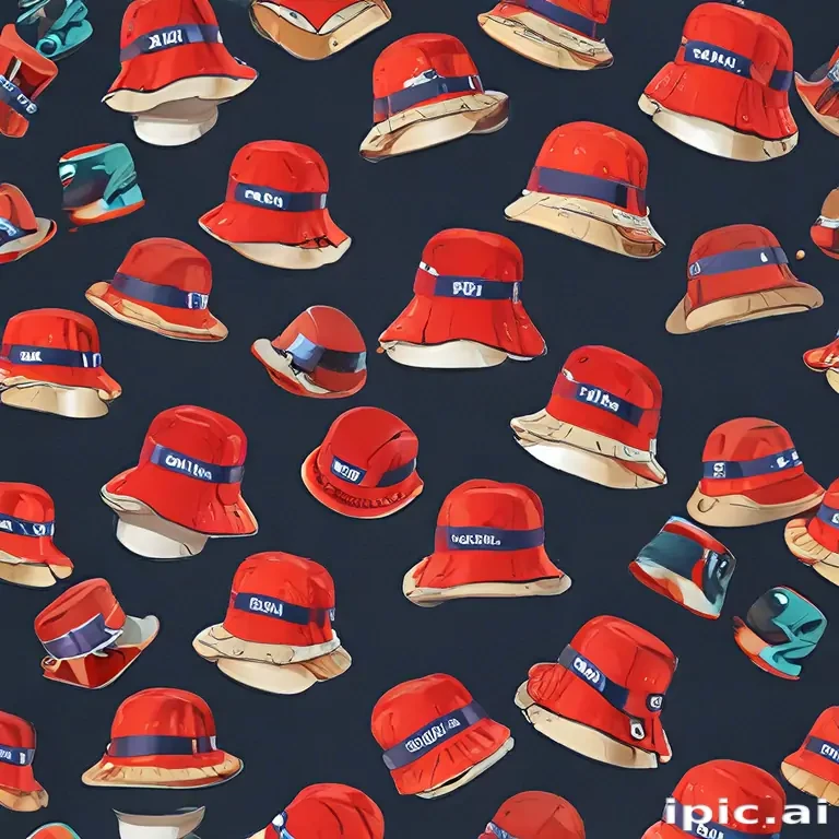 Colorful Collection of Red Bucket Hats with Unique Designs and Patterns