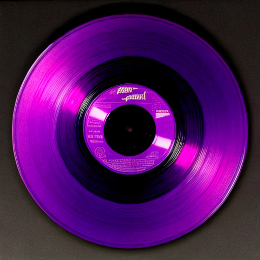Purple vinyl record