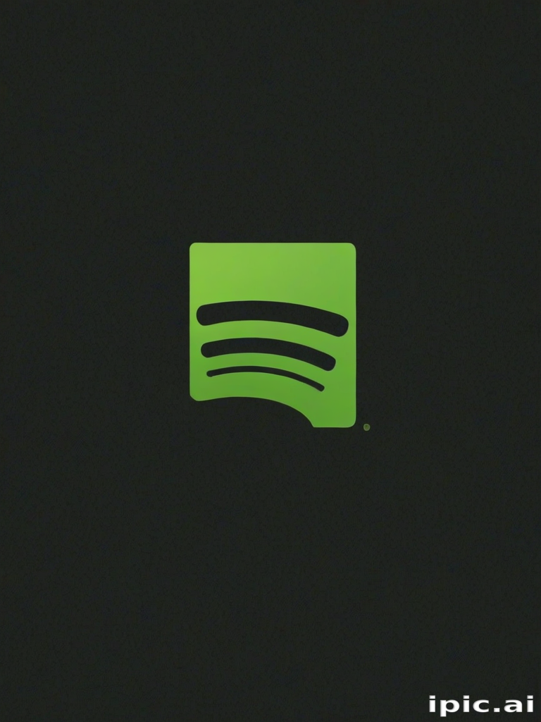 Simple and Iconic Logo of Spotify Against a Dark Background