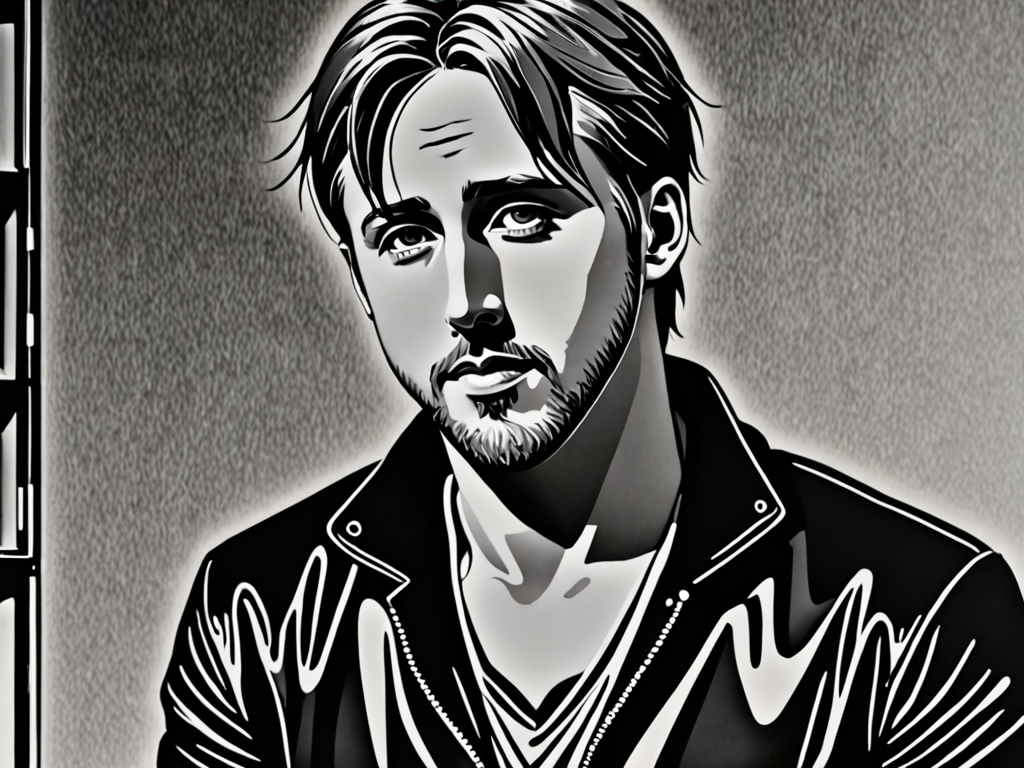 ryan gosling, manga, anime, 2d, ghibli, ghost in a shell, death note ...