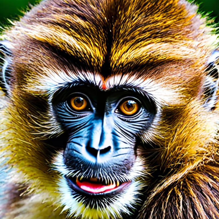 Um macaco fofo voador com asas fofinhas brancas