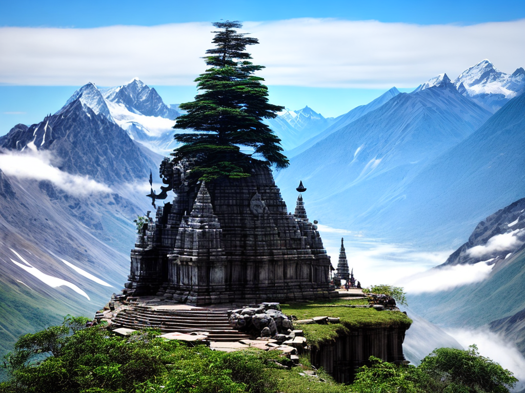 image of angry lord shiva sitting on kailash parvat