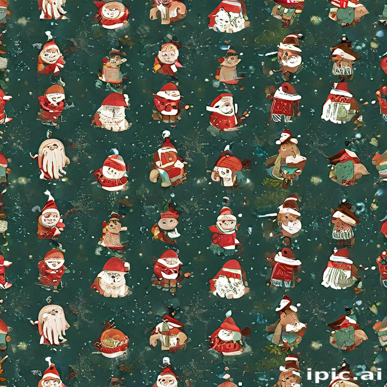 A Whimsical Collection of Festively Dressed Characters Celebrating the ...