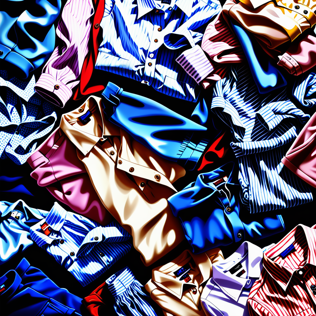 Colorful Array of Shirts Displayed in a Vibrant and Stylish Manner