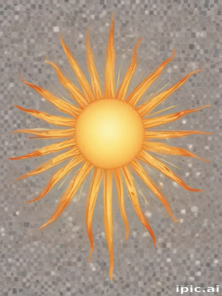Radiant Sun Design with Vibrant Rays Against a Textured Background