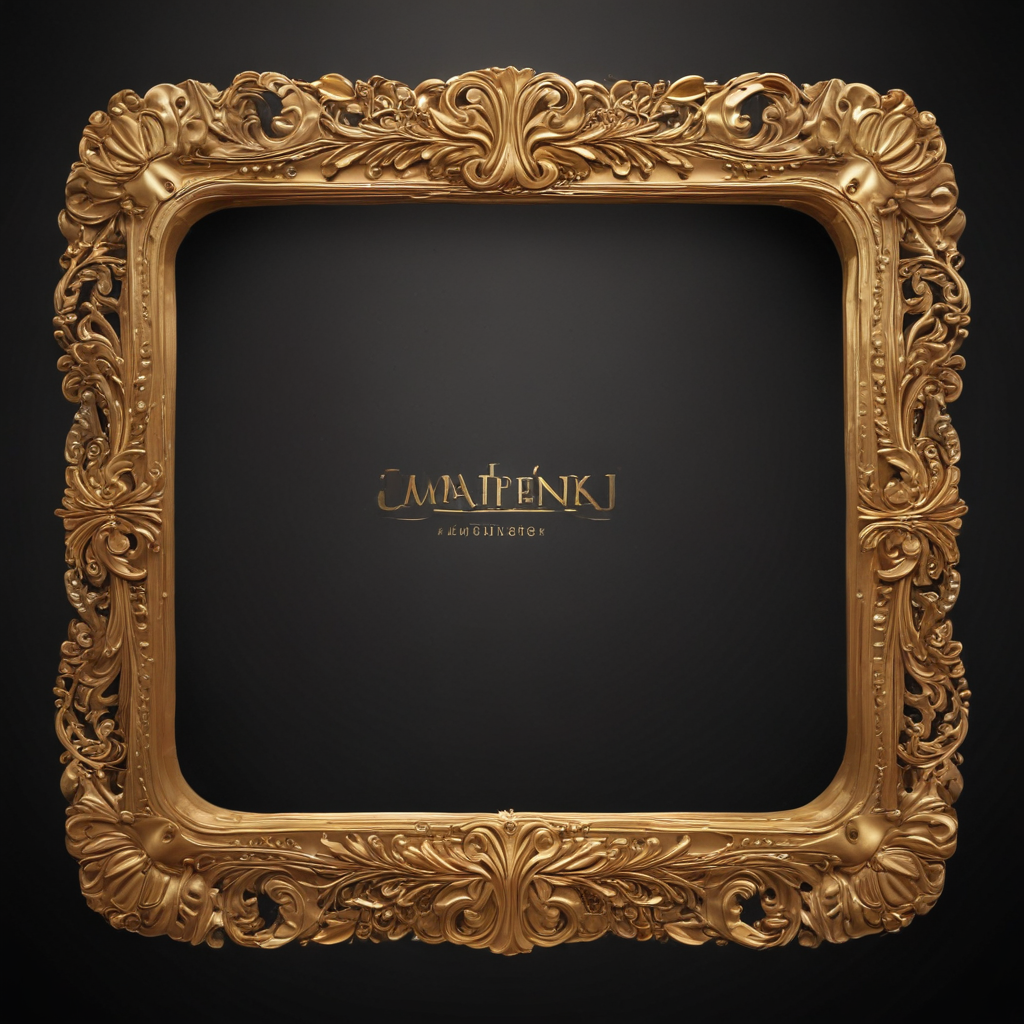 Intricately Designed Golden Frame Perfect for Showcasing Artistic ...
