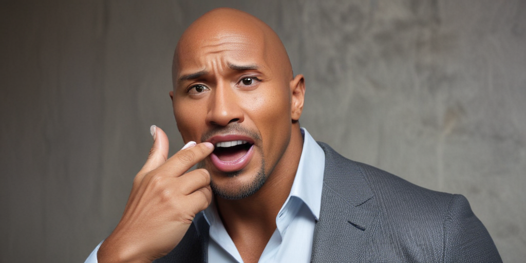 Dwayne Johnson is crying while because he broke his toy.