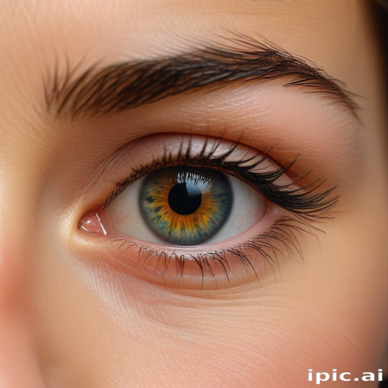 Close-Up of a Beautiful Eye with Striking Colors and Detail