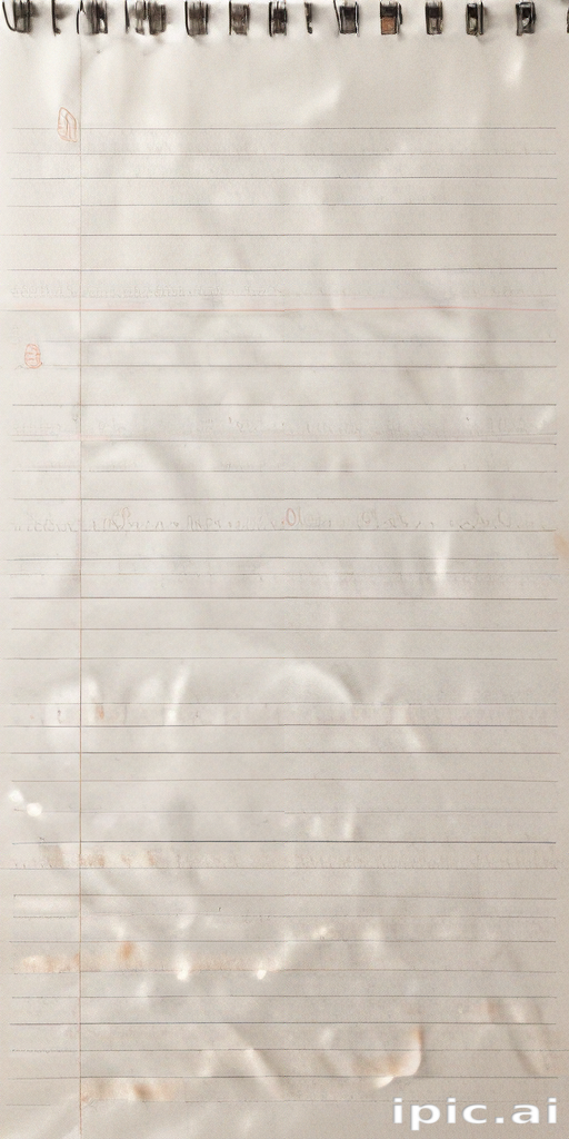 Empty Notebook Page Ready for Creative Writing and Artistic Expression