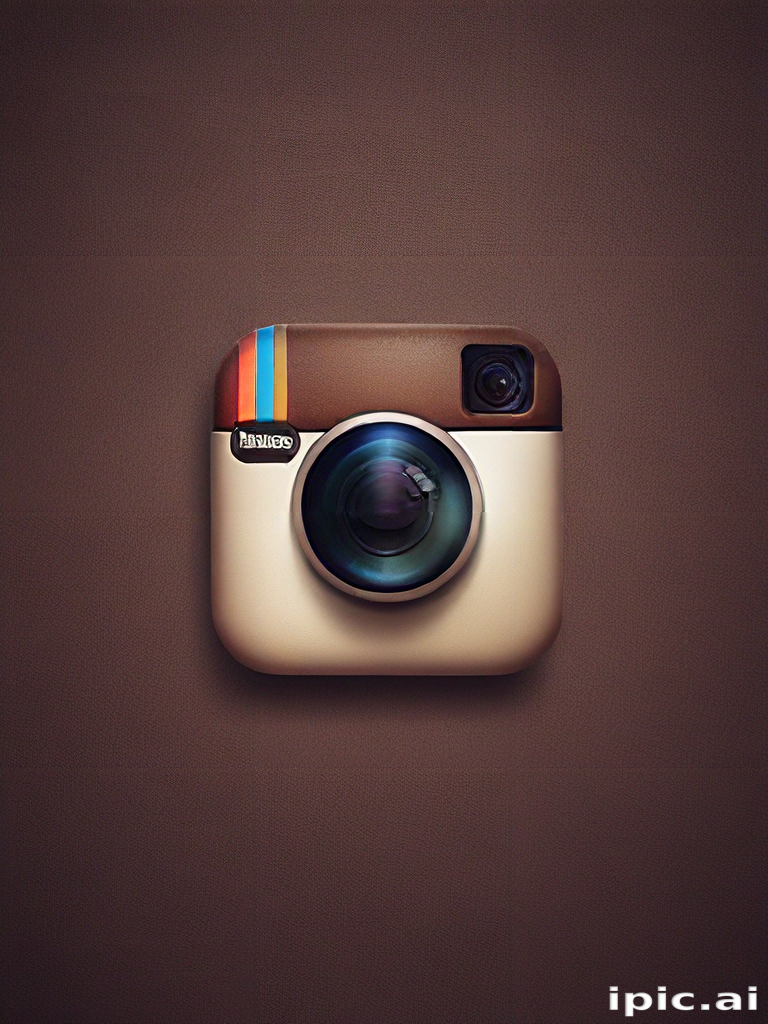 Creative Design of Iconic Instagram Logo Featuring Vintage Camera Elements