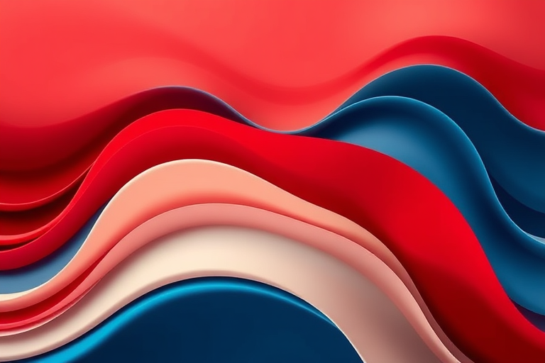 Vibrant Waves of Color: A Dynamic Blend of Red and Blue Textures
