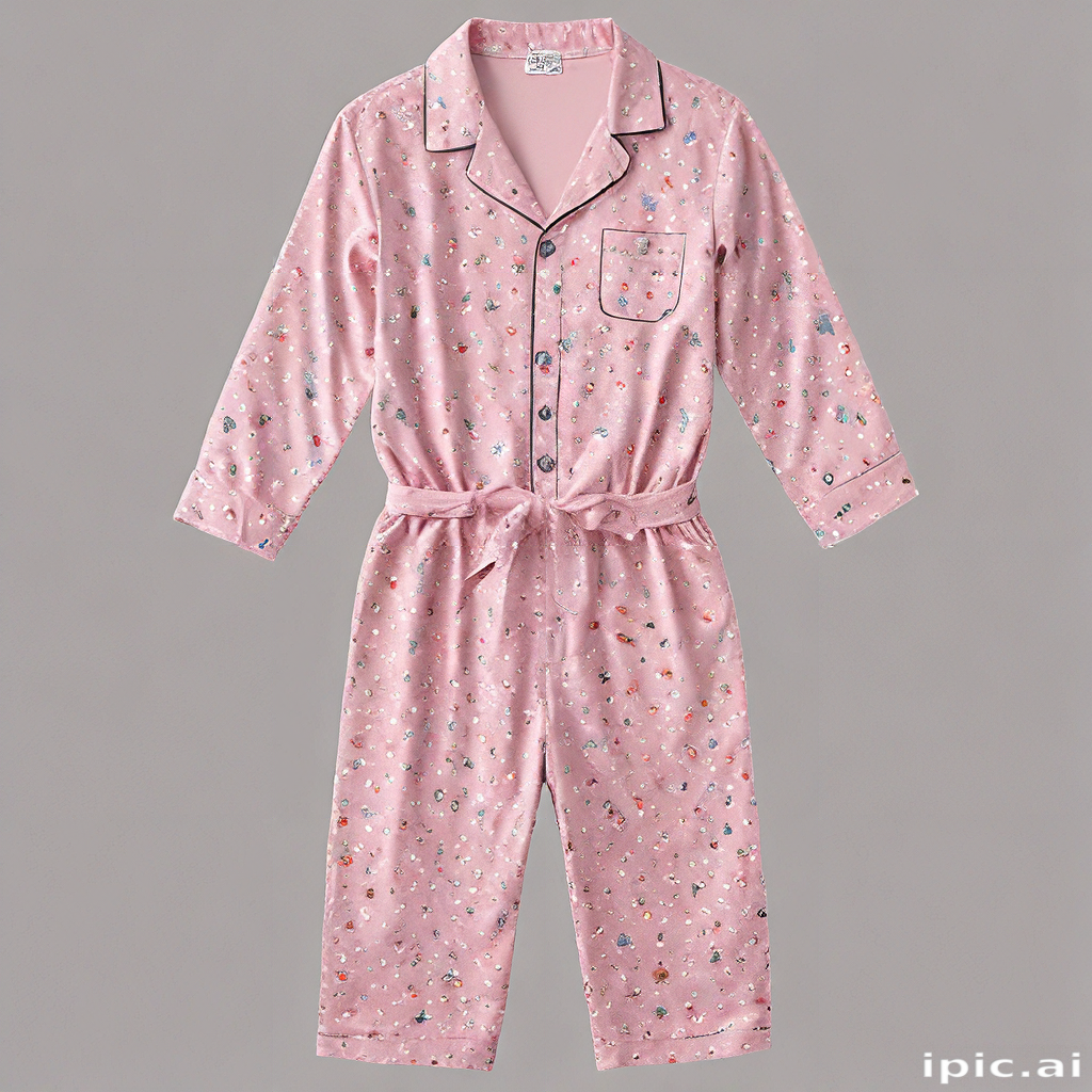 Cozy and Colorful Pink Pajama Set with Fun Patterns for Comfortable ...