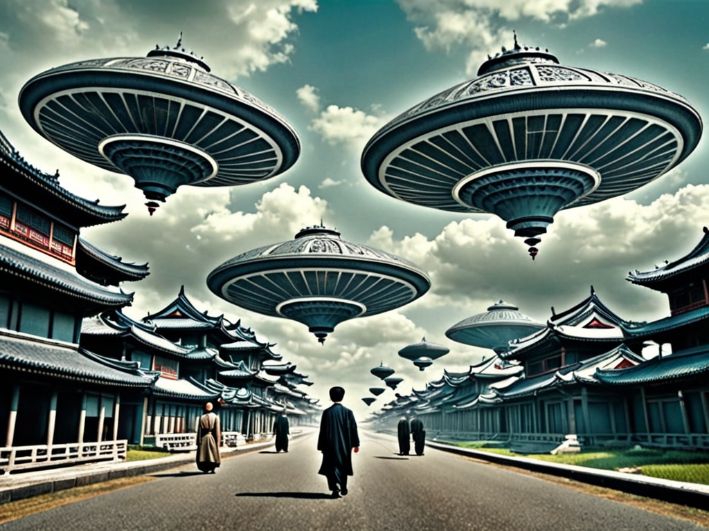 surreal asian sci fi invasion surreal art