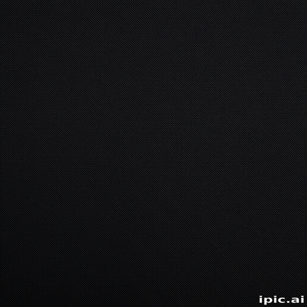 Solid Black Textile Background with Subtle Texture for Design Use