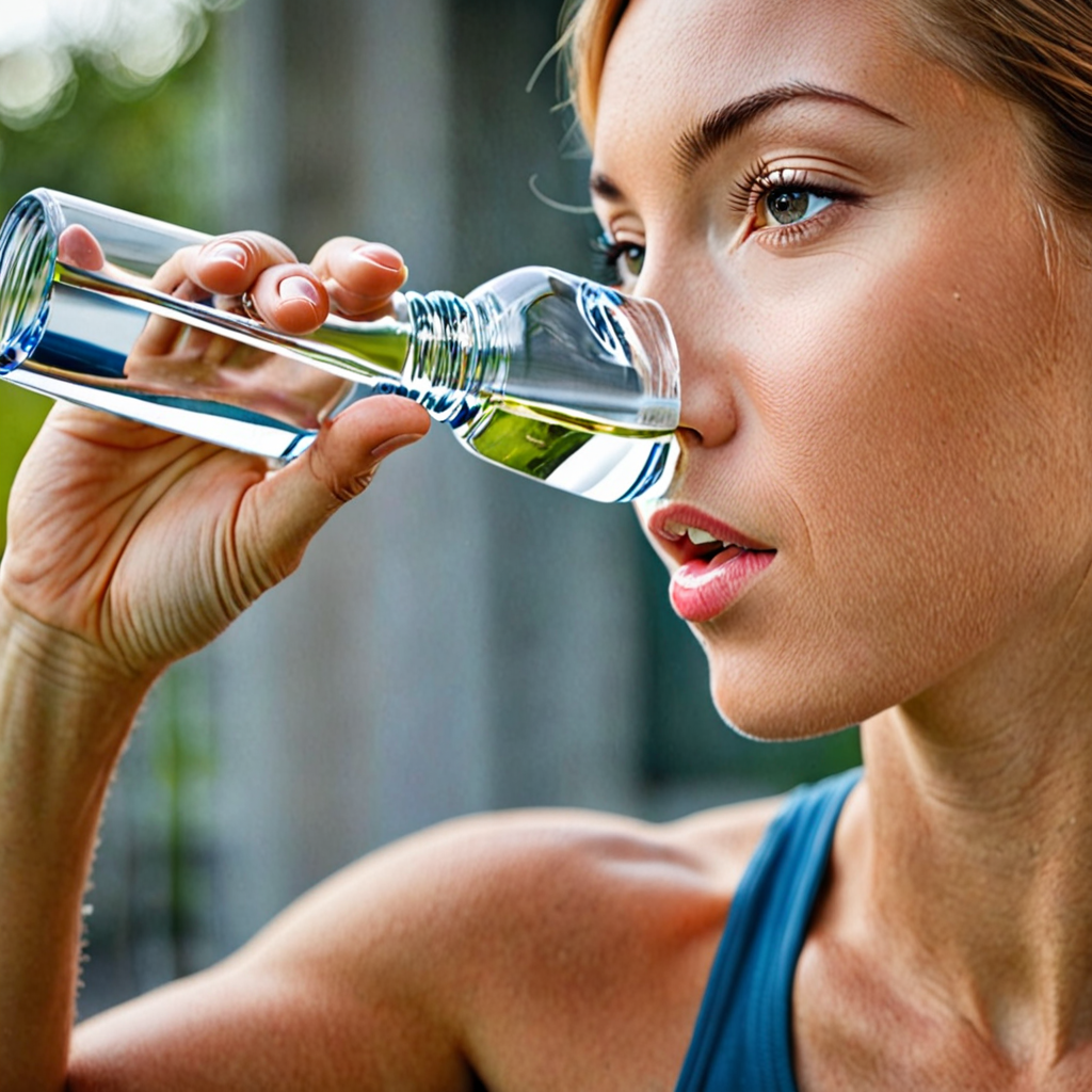 person drinking water