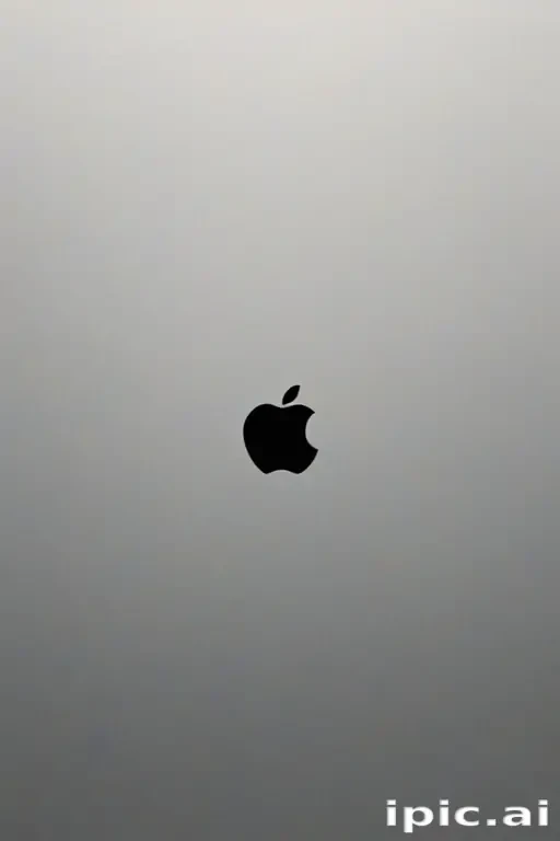 Minimalist Apple Logo on a Sleek Gray Background with Subtle Elegance