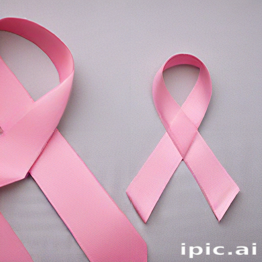 Symbolic Pink Ribbons Representing Awareness and Support for Breast Cancer