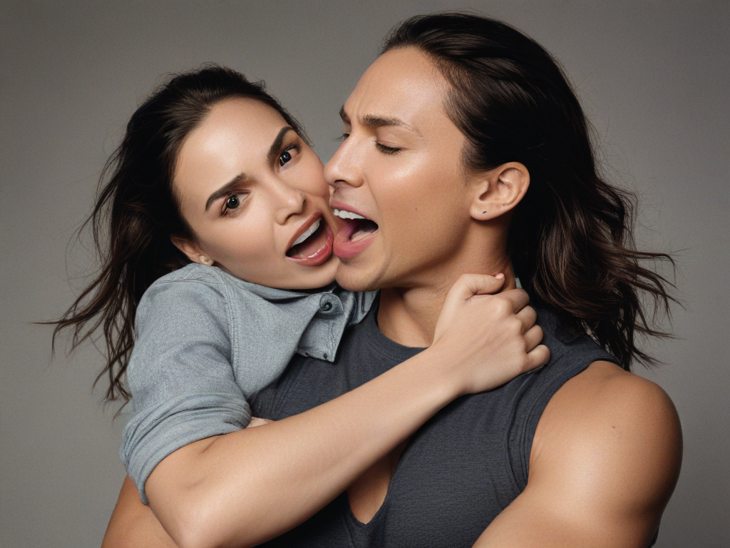 The rock choke gal gadot