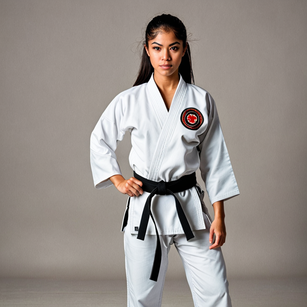 hispanic female karate student