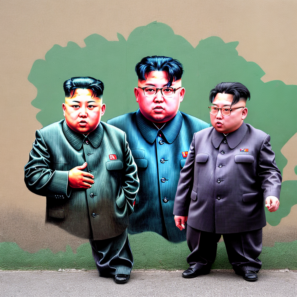kim jong-un on grafitti banksy style