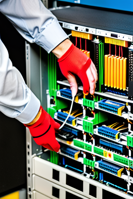 iNFORMATION TECHNOLOGY PROFESSIONAL WORKING ON INSTALLING A NETWORK ...