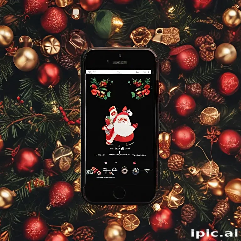 Festive Holiday Phone Wallpaper Featuring Santa Among Christmas ...